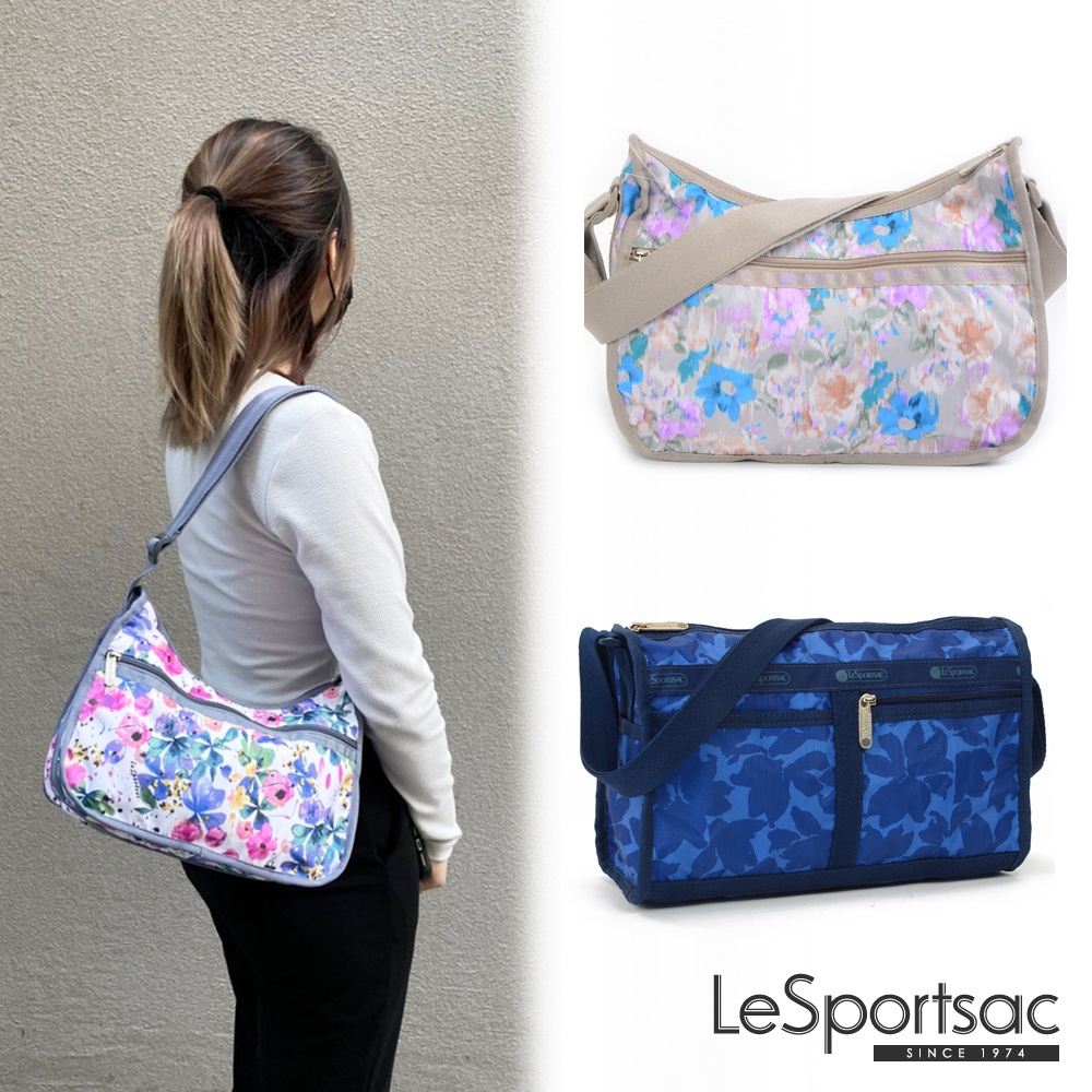 LeSportsac - Standard 雙口袋斜背包 / 側背水餃包 -附化妝包 (多款多色任選) | 蝦皮購物