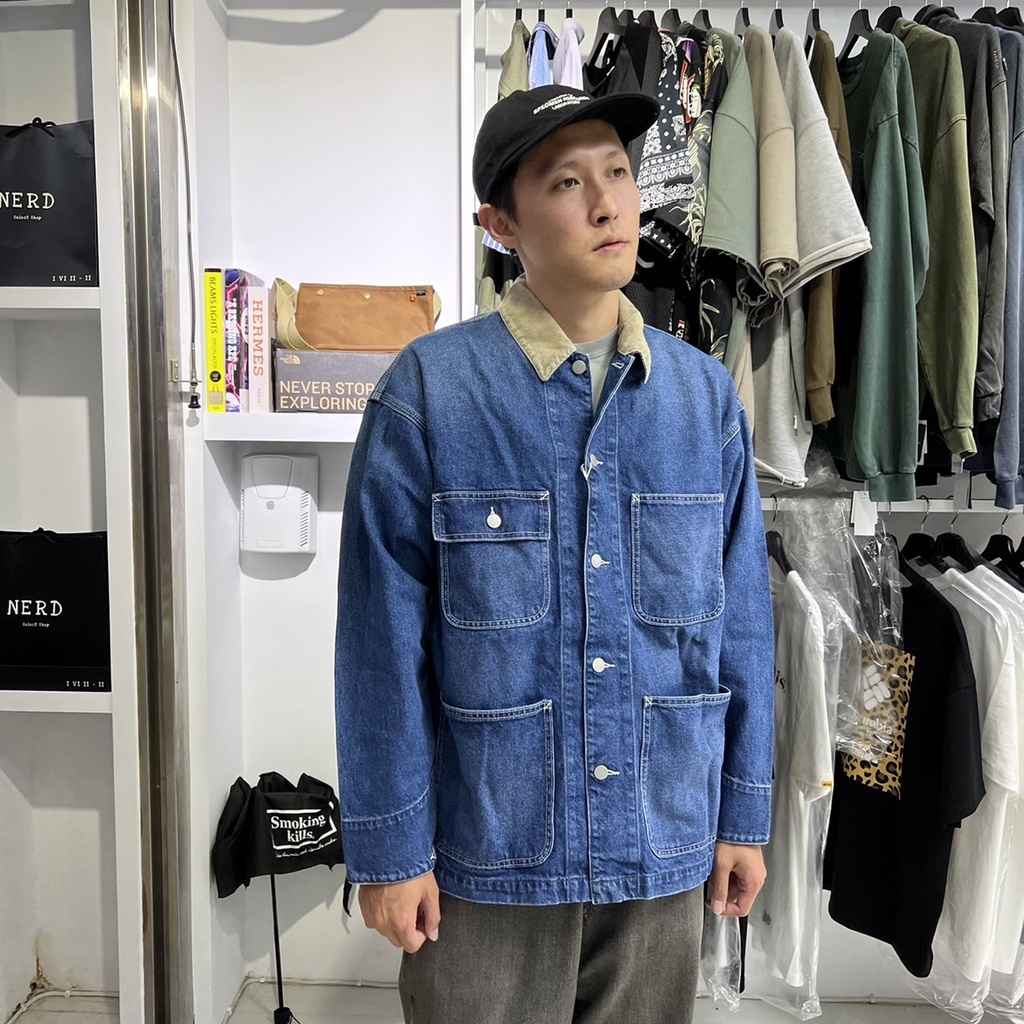 {NERD} 台中益民門市 日本 BEAMS 燈芯絨 領口 牛仔 夾克 現貨 | 蝦皮購物