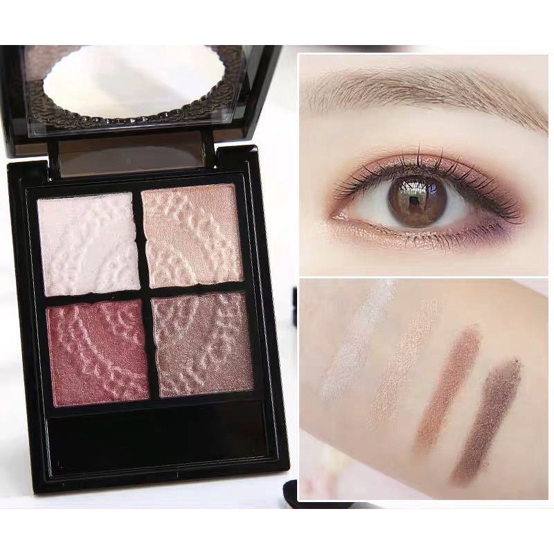 [二手]visee 四色蕾絲眼影盤 - PK-3 罌粟紅 | 蝦皮購物