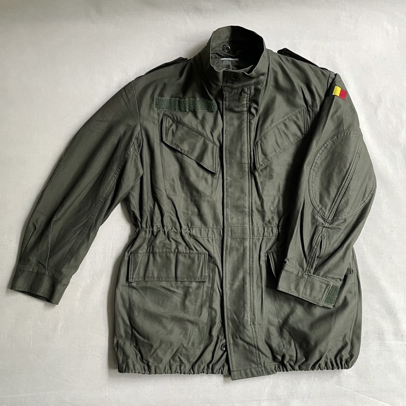比利時公發 Belgian Army M88 field jacket OD色 厚磅純棉 野戰外套 vintage 古著 | 蝦皮購物