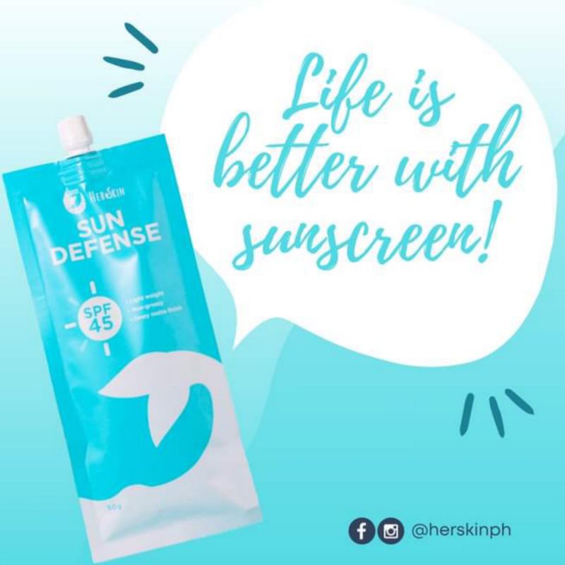 Herskin Sun Defense ( Sunscreen Sunblock Sevendays ) | 蝦皮購物