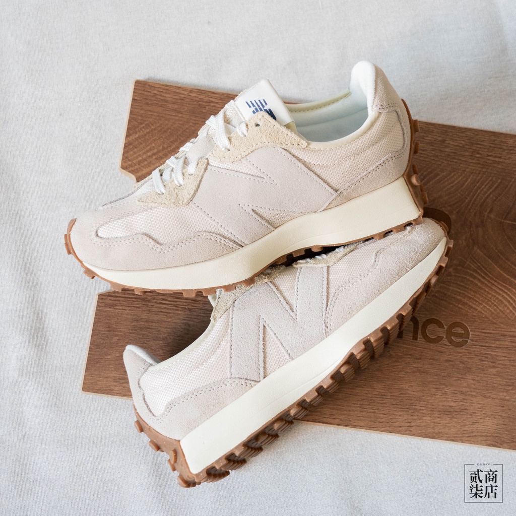 貳柒商店) New Balance 327 女款 燕麥奶 杏色 復古 休閒鞋 NB327 焦糖底 MS327RC | 蝦皮購物