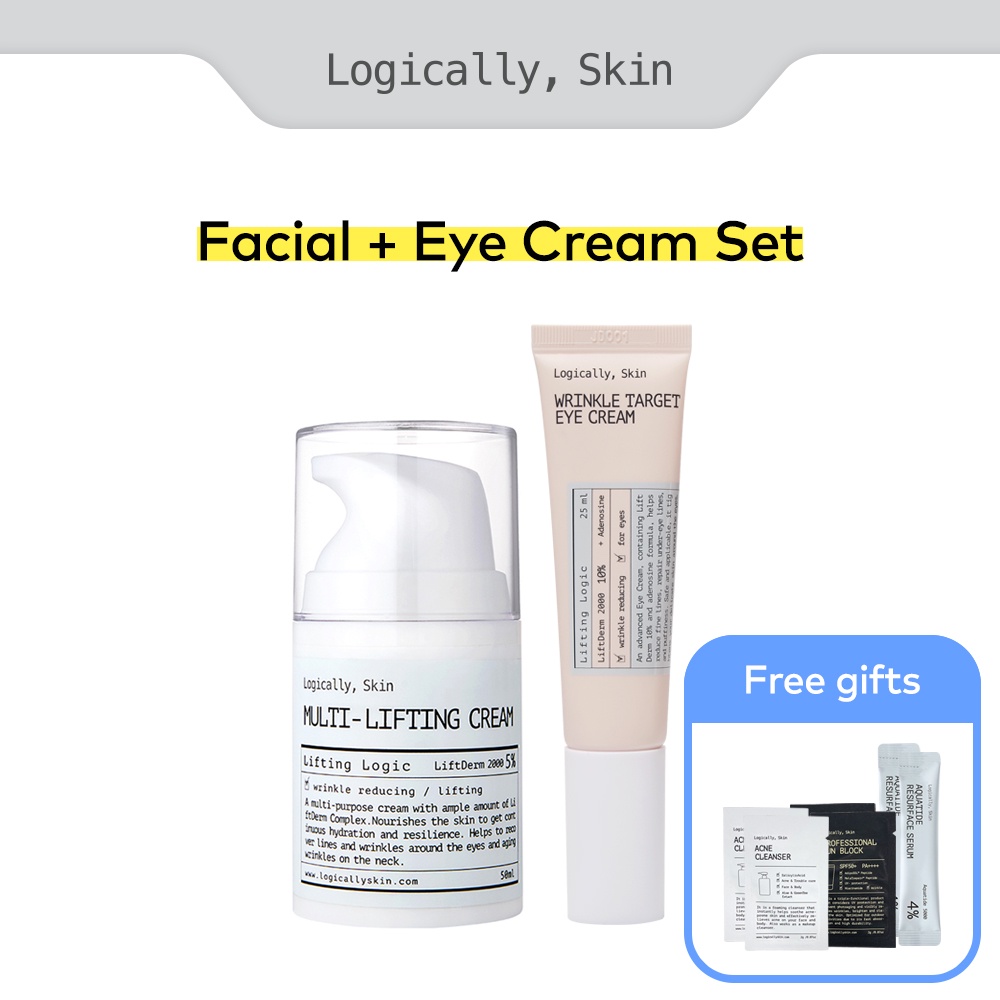 韓國 Logically, Skin 面部+眼霜套裝 | 蝦皮購物