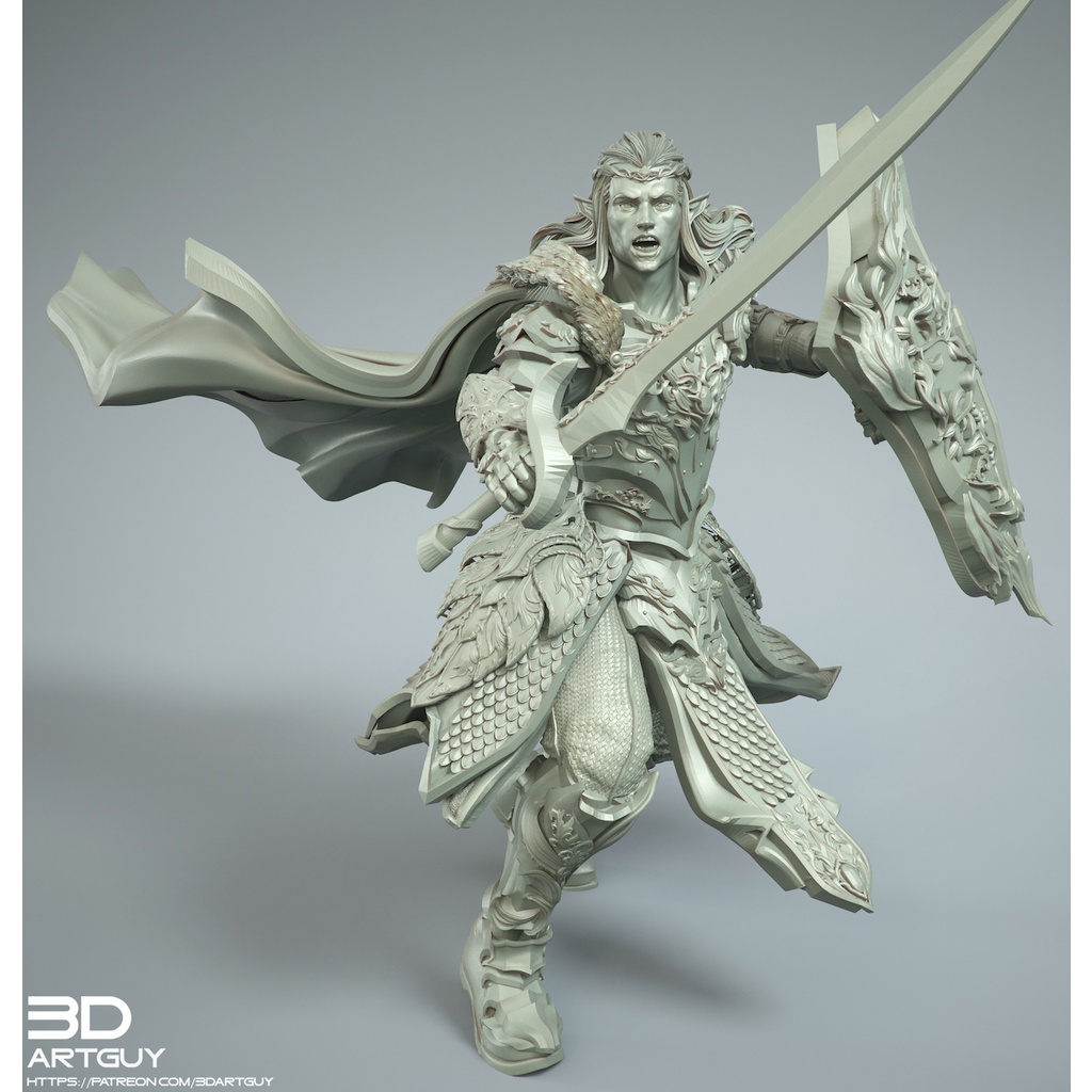 Tazo工坊[3DA]Elf King Attack Pose 精靈王攻擊姿勢(鎧甲) 3D列印模型FCP | 蝦皮購物
