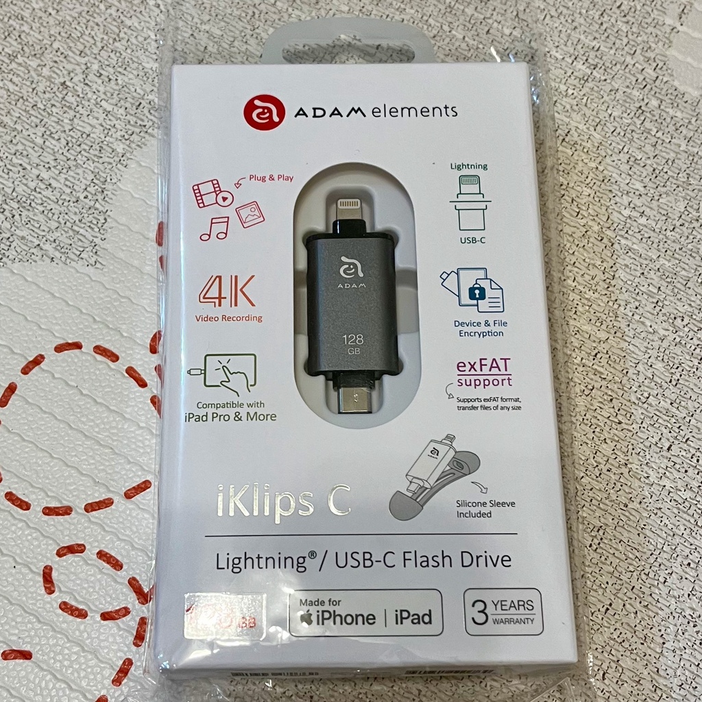 ADAM elements iKlips C Lightning/USB-C Flash Drive 128 GB | 蝦皮購物
