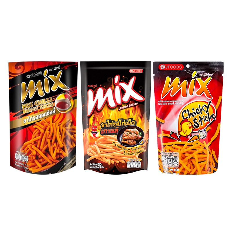 泰國 VFOODS mix 脆條 忍味條 辣味 韓式辣雞 辣雞風味 60g【零食圈】零食 團購 細薯條 | 蝦皮購物