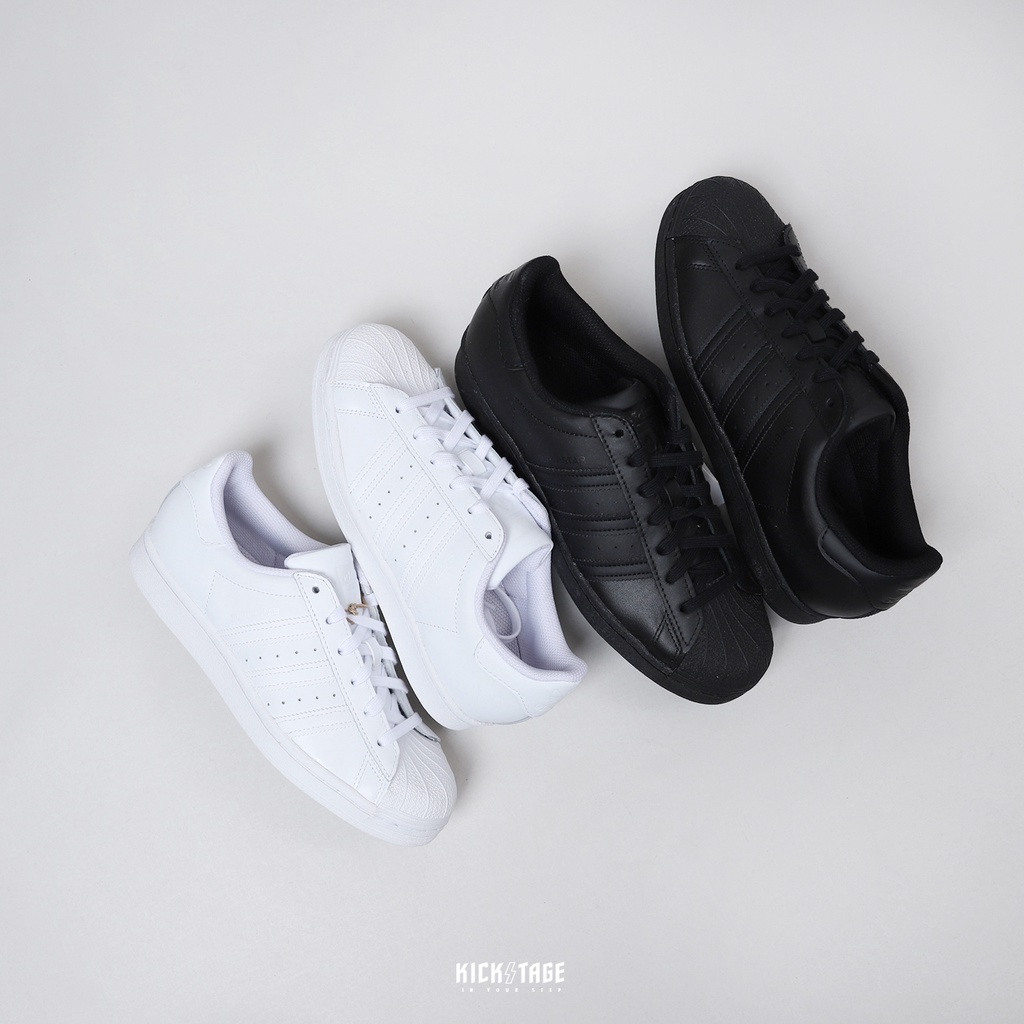 ADIDAS SUPERSTAR 經典 復古 貝殼頭 皮革 休閒鞋 男女鞋 全黑【EG4957】全白【EG4960】 | 蝦皮購物