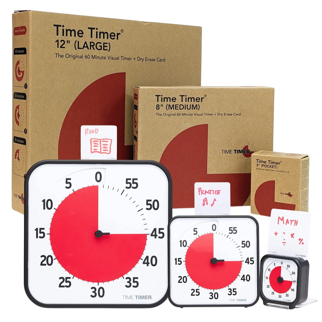 Time Timer 12吋 8吋 3吋 視覺倒數計時器 60分鐘定時器 含書寫卡 視覺化 時間管理 番茄鐘工作法 | 蝦皮購物