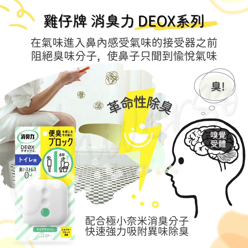 日本 ST雞仔牌 消臭力DEOX 浴廁淨味 除臭劑 廁所用 芳香劑 空氣清新 廁所芳香劑 空氣清淨 愛詩庭 | 蝦皮購物