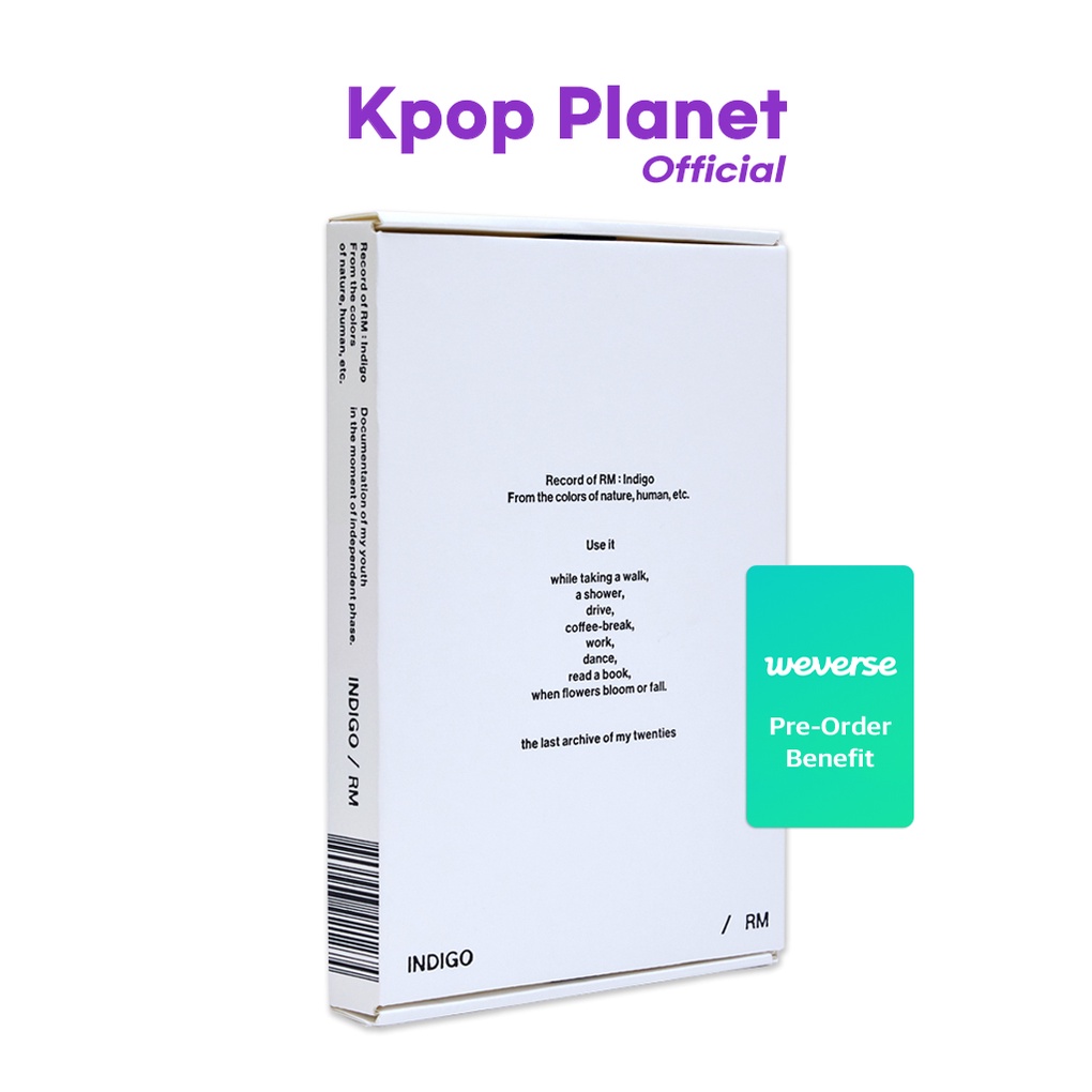 (WEVERSE POB) [Book Edition ver.] BTS RM 第一張全集 [Indigo] | 蝦皮購物