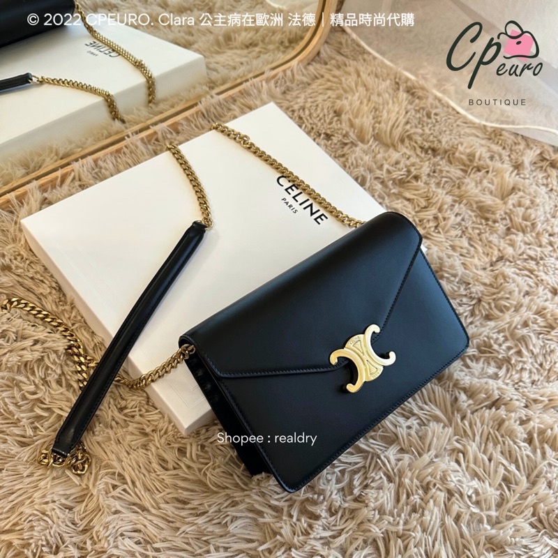 全新預購 CELINE 凱旋門 WOC TRIOMPHE 黑色 金釦 保證正品 Clara公主病在歐洲 @CPEURO | 蝦皮購物