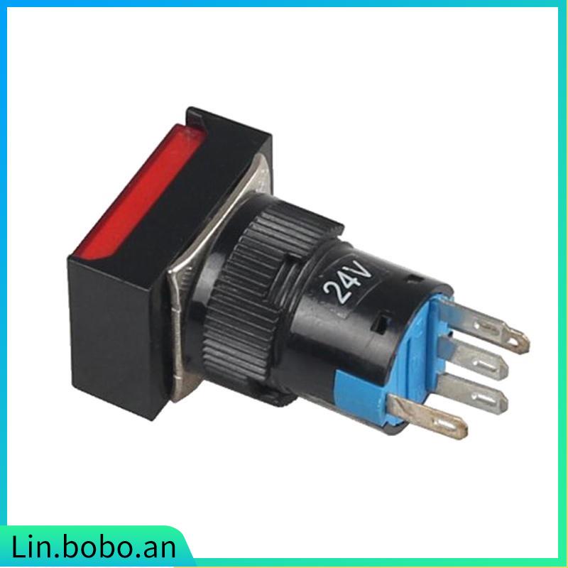 DC 24V Push Button Momentary Self Reset Rectangle Switch W/ | 蝦皮購物