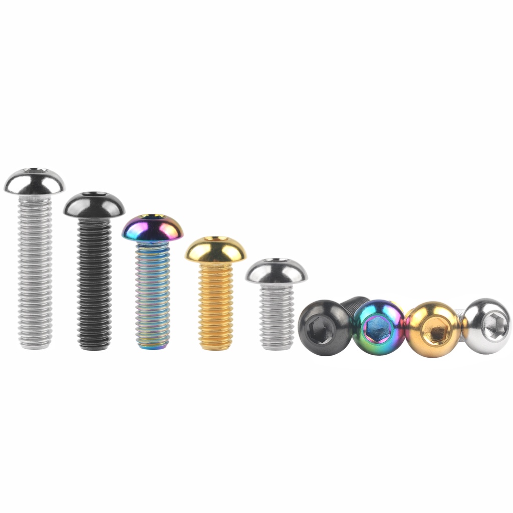 Wanyifa 鈦合金螺絲M8x15 20 25 30 35mm半圓頭內六角64正鈦 剎車盤 摩托車改裝螺絲