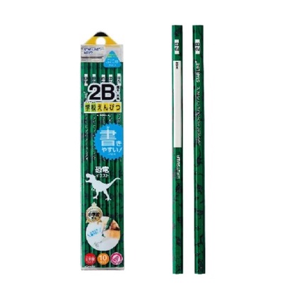 【文具室務】日本 KUTSUWA STAR LINE 兒童六角2B鉛筆 恐龍鉛筆 10支入附筆套 鉛筆 文具 日本製 | 蝦皮購物