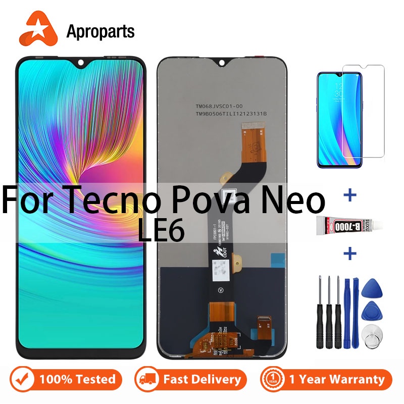 適用於 Tecno Pova Neo LE6 LCD 顯示屏觸摸屏數字化儀組件更換 | 蝦皮購物