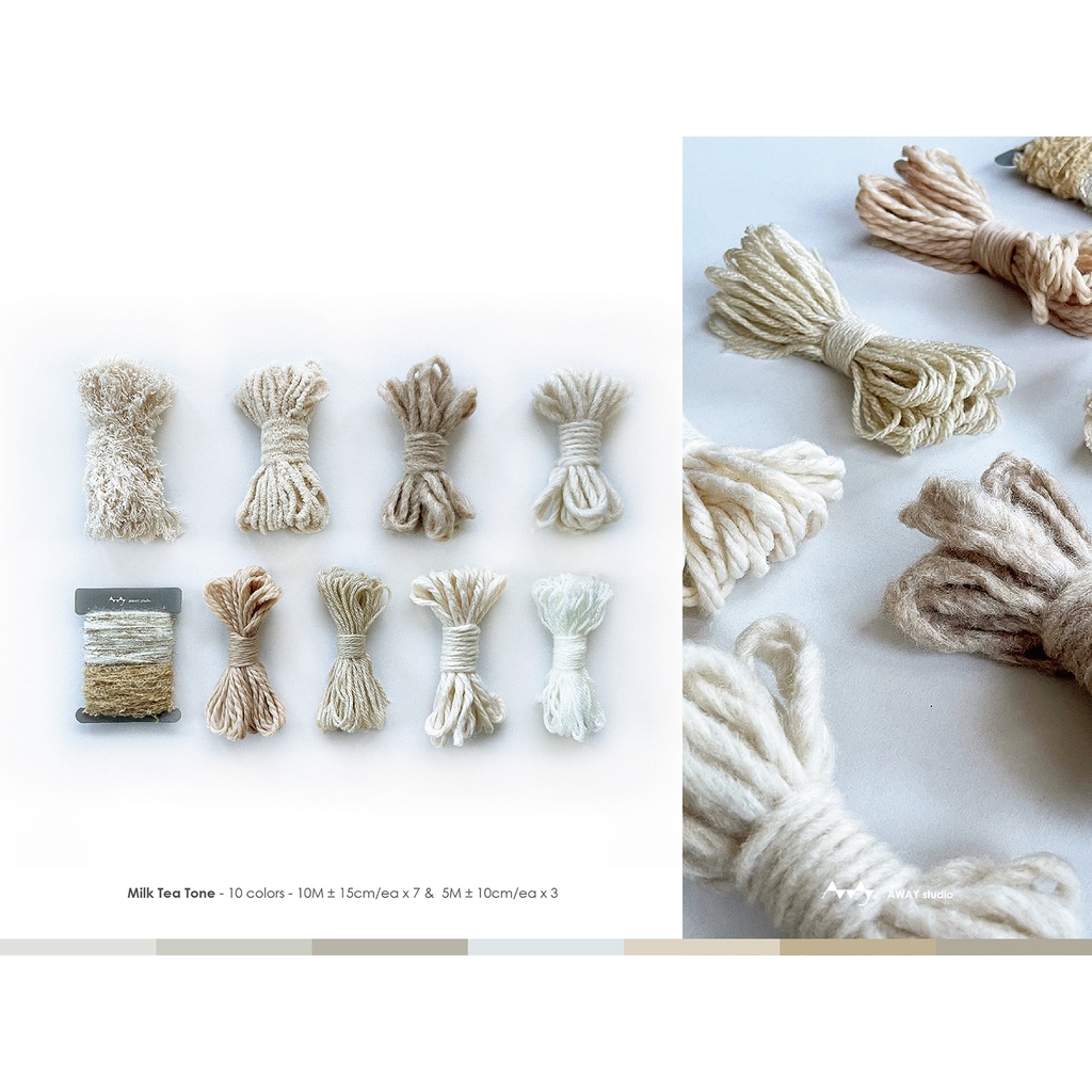 AWAY studio - Art Weaving Yarns package Milk Tea Tone | 蝦皮購物