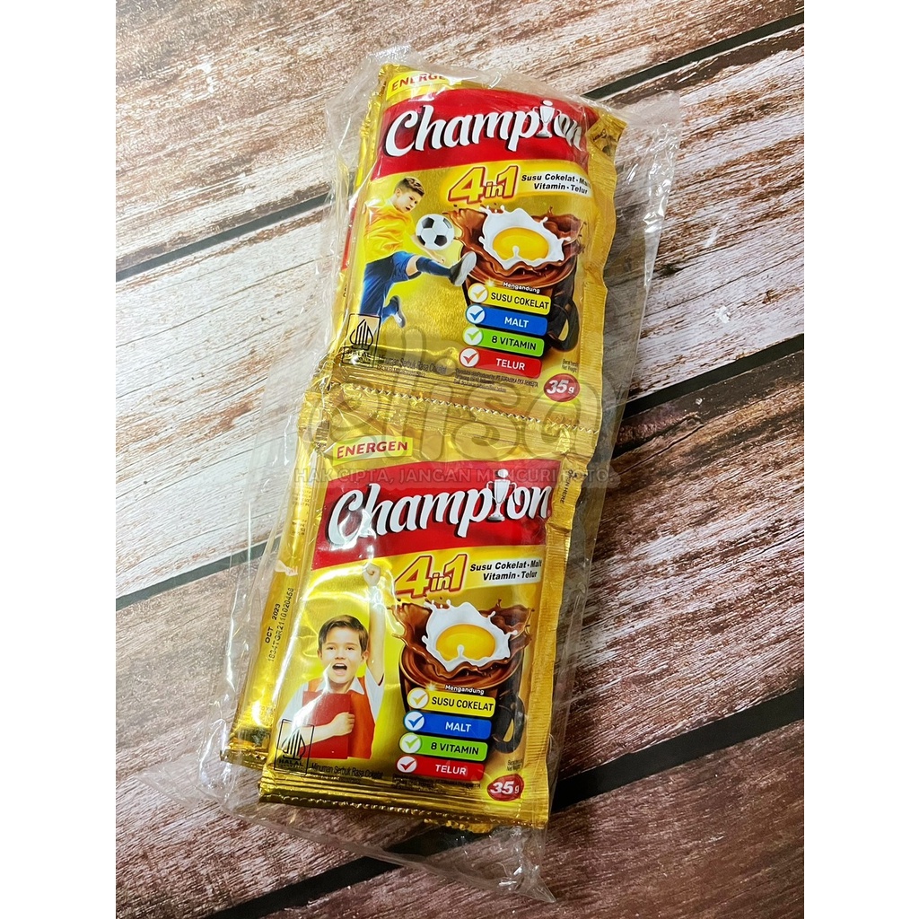 ENERGEN CHAMPION SUSU COKELAT MALT VITAMIN TELUR 可可風味飲料粉 | 蝦皮購物
