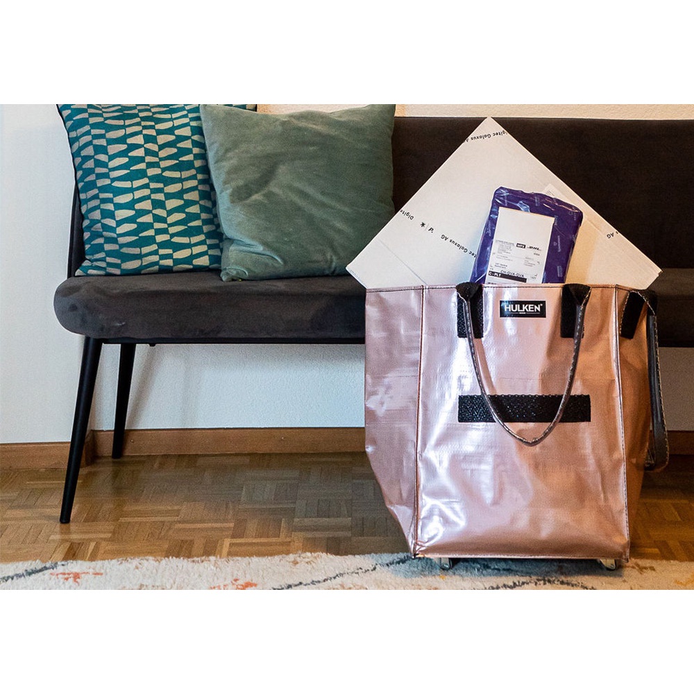 【瑞士原廠】瑞士HULKEN® 浩肯包 行李包 購物包 旅行托包 黑/銀 手提包 推車包 背包 - HATHOR