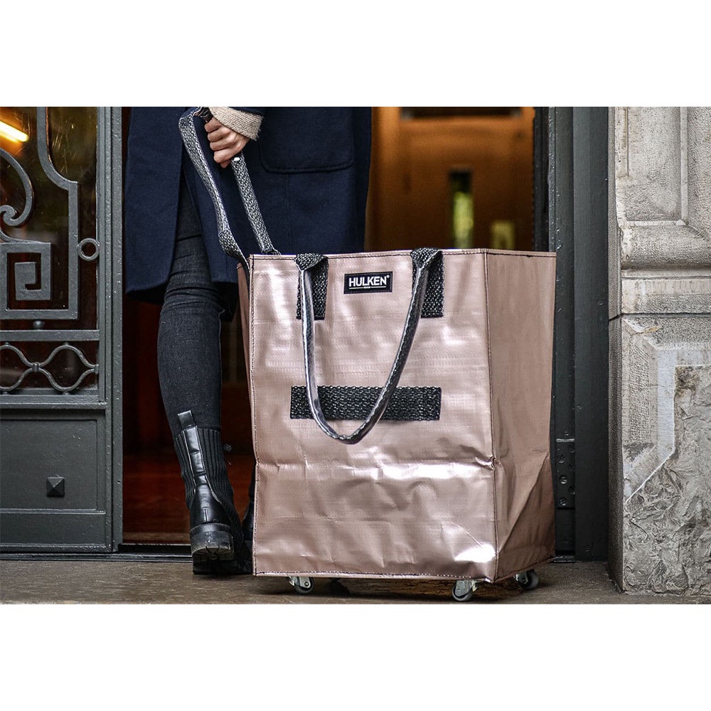 【瑞士原廠】瑞士HULKEN® 浩肯包 行李包 購物包 旅行托包 黑/銀 手提包 推車包 背包 - HATHOR