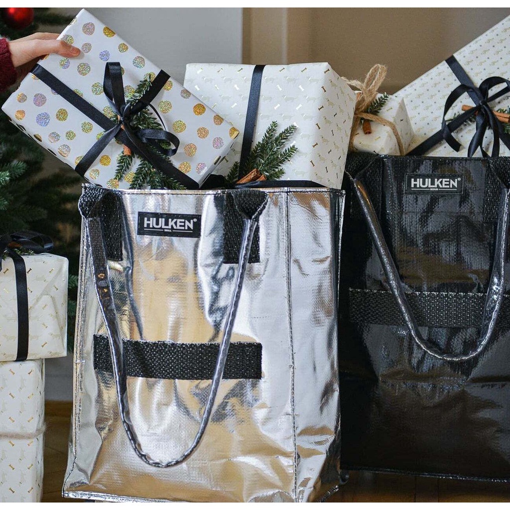 【瑞士原廠】瑞士HULKEN® 浩肯包 行李包 購物包 旅行托包 黑/銀 手提包 推車包 背包 - HATHOR