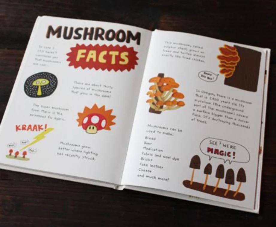 缺書店🍀精裝可愛的自然科普書The Mushroom Fan Club🍀Elise Gravel🍀推薦給蘑菇愛好者 - 缺書店【英文童書繪本 ...