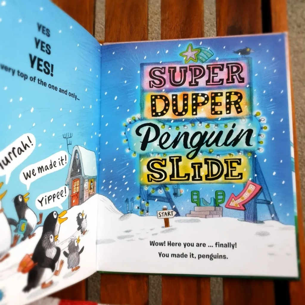 經典精裝英文繪本Super Duper Penguin Slide 【英國版】Leonie Lord🍀缺書店 - 缺書店【英文童書繪本專賣】請 ...