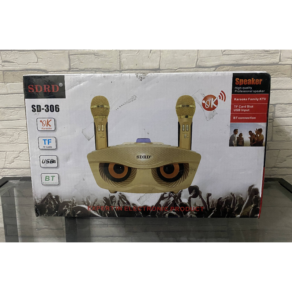 SDRD SD-306 藍芽 無線 麥克風組 喇叭 音箱 喇叭 卡拉OK 貓頭鷹 | 蝦皮購物
