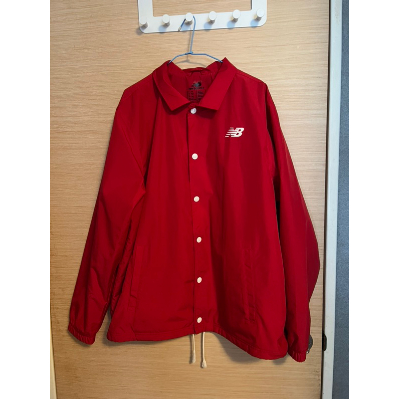 new balance coach jacket red 防潑水紅色教練外套XL | 蝦皮購物