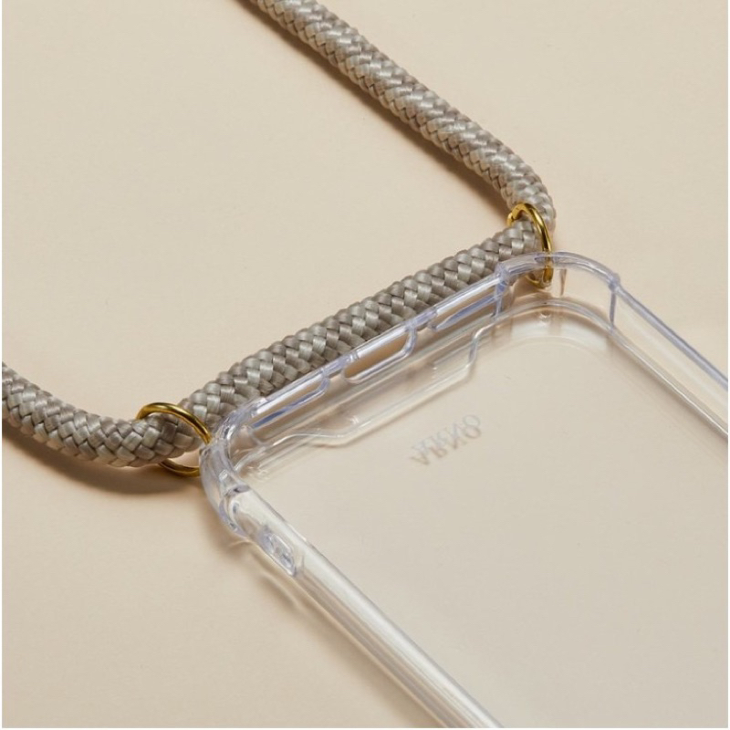 (已預訂，請勿下標)二手 Arno編繩背帶透明手機殼 iPhone 12 Pro max | 蝦皮購物