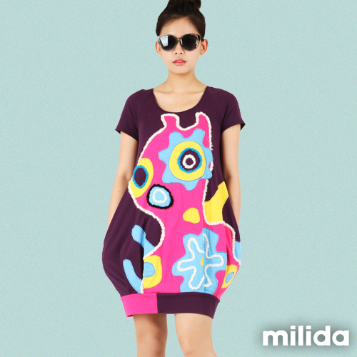 milida 怪奇拼貼甜美洋裝 MMRYFP036 | 蝦皮購物