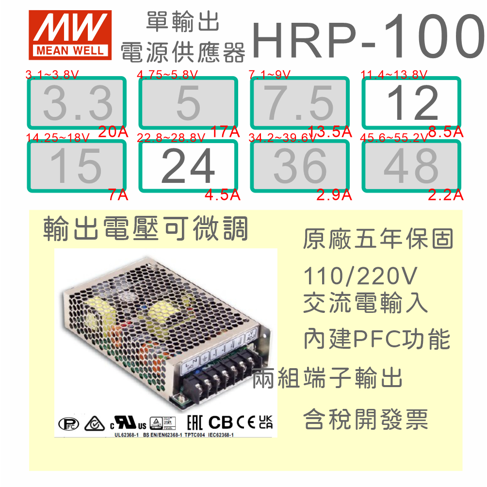 hrp-100-24的價格推薦 - 2025年10月 | 比價比個夠BigGo