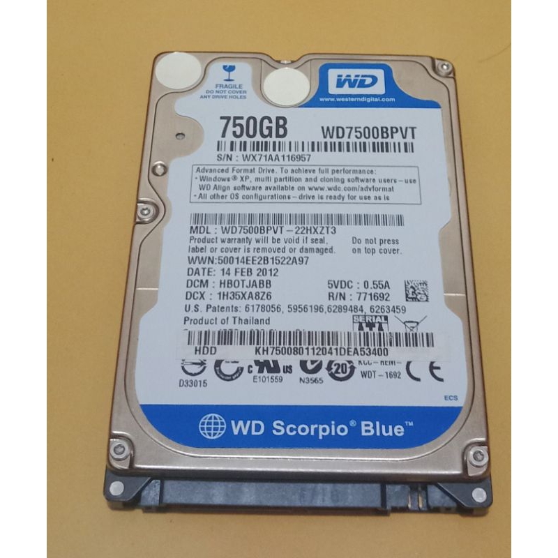 WD7500BPVT的價格推薦 - 2025年4月 | 比價比個夠BigGo