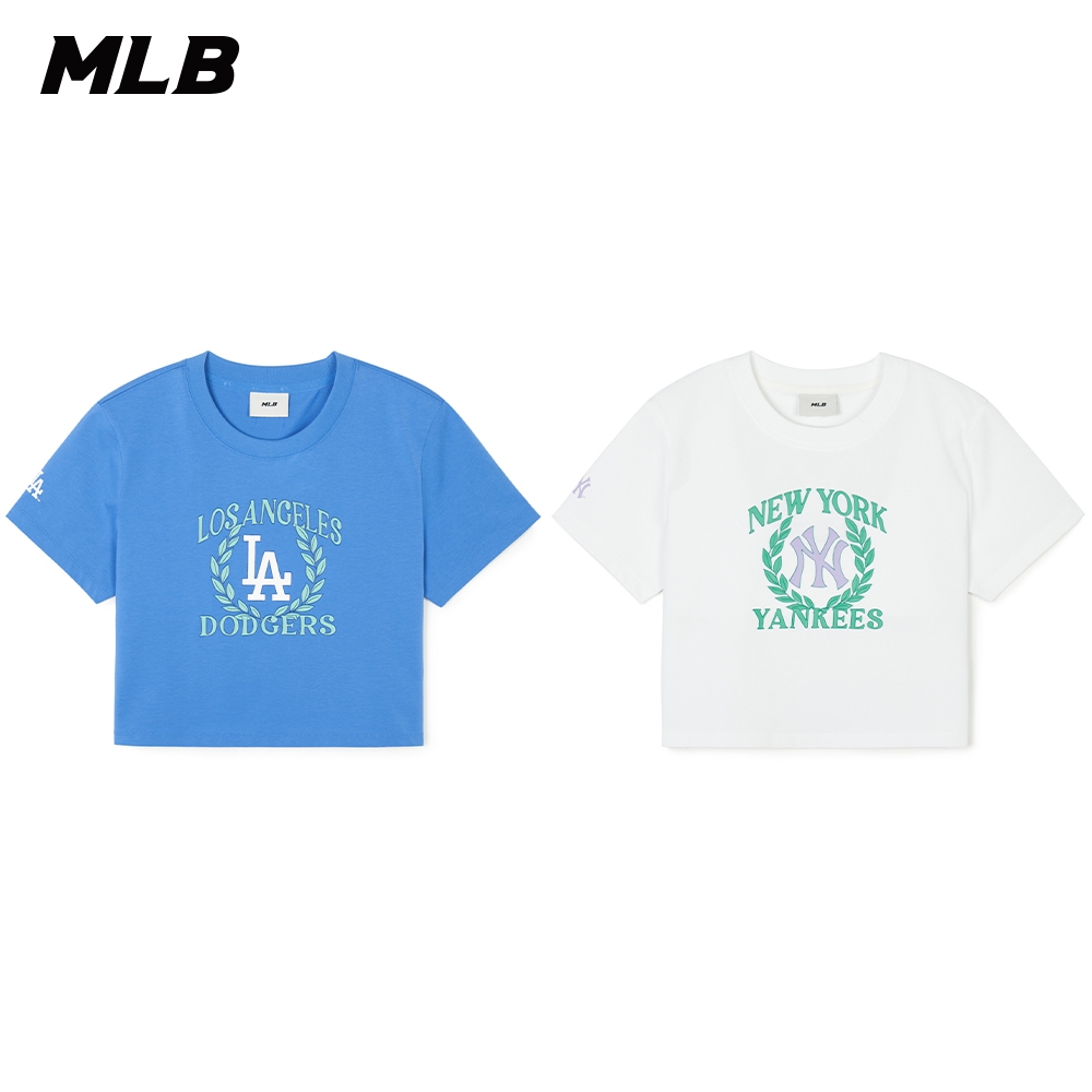 MLB 女版 短版 短袖T恤 Varsity系列 道奇 洋基隊 3FTSV0443-兩款任選 官方旗艦店 - Goodfind找推薦、比價格