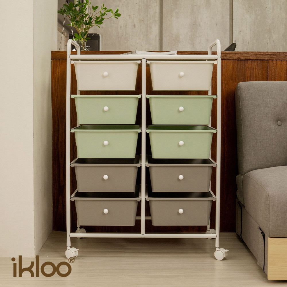 【ikloo】柔色雙排五層收納抽屜車的價格推薦 - 2025年12月 | 比價比個夠BigGo