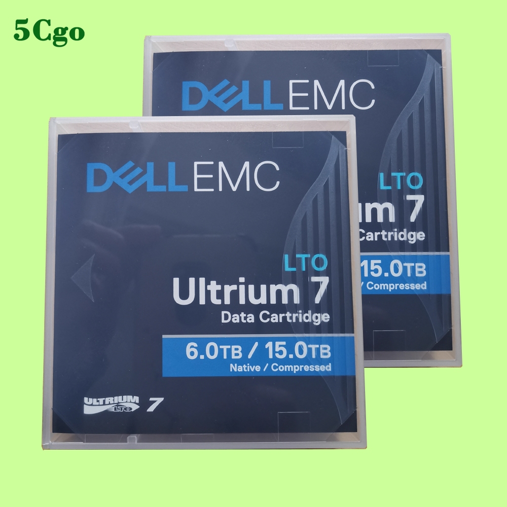 5Cgo.全新Dell 戴爾 EMC LTO7 Ultrium7數據資料磁帶6TB-15TB 07J4HF 0RKH5D
