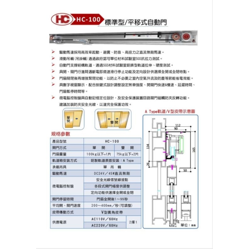 自動門 HC-100的價格推薦 - 2025年8月 | 比價比個夠BigGo
