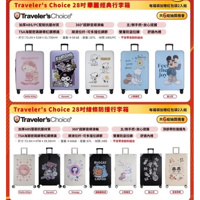 Traveler's Choice 行李箱28吋的價格推薦 - 2025年2月 | 比價比個夠BigGo