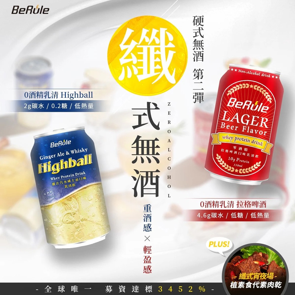【BeRule】 非酒精啤酒口味乳清飲6入+乳清蛋白粉1入 - BeRule - iOPEN Mall