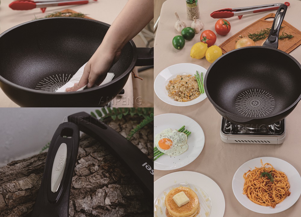 韓國Kassel鑽石超導熱不沾深型炒鍋-32cm(不挑爐具、IH和瓦斯爐適用) - PChome 24h購物