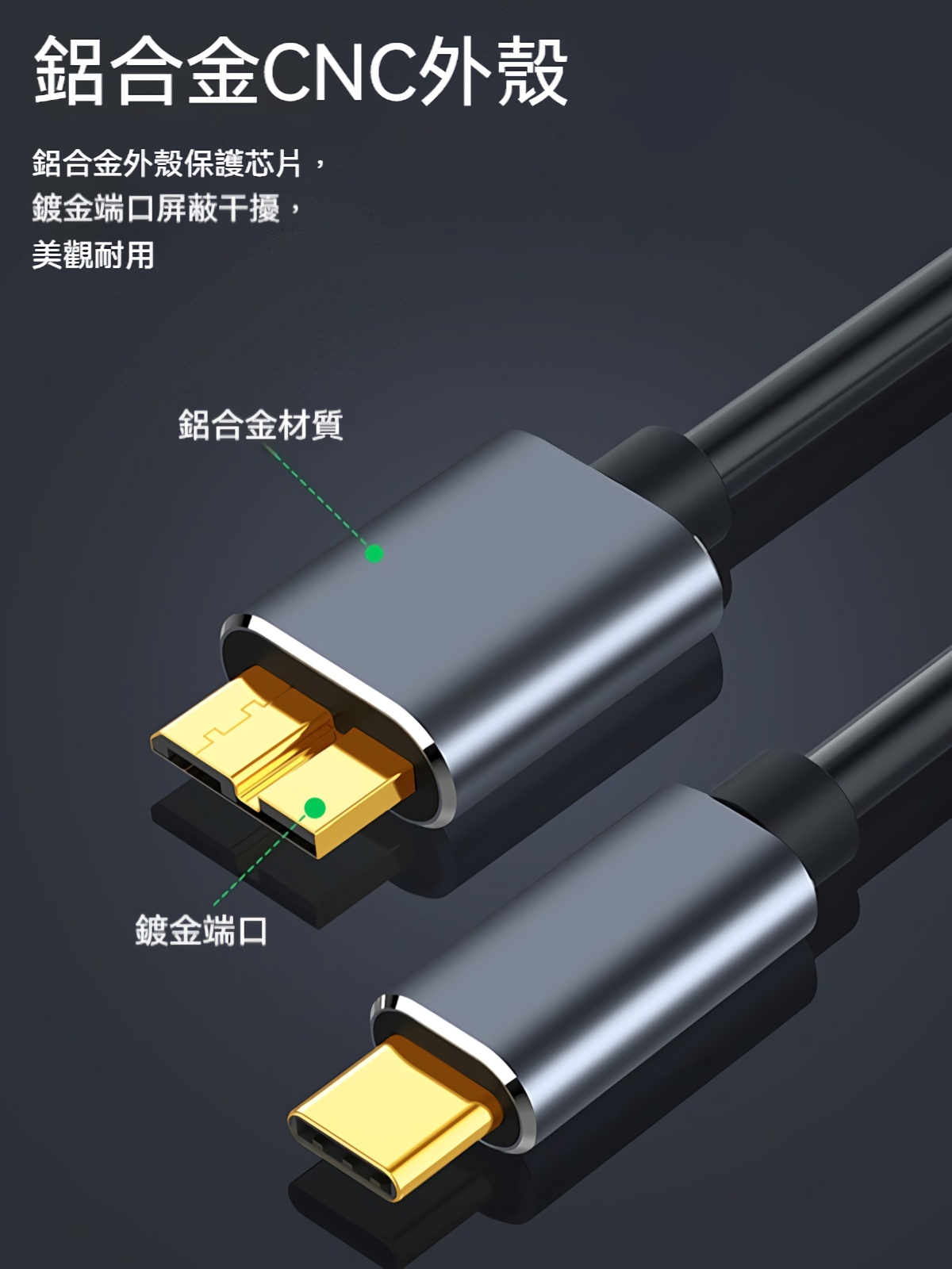 【硬碟傳輸線】 Type-C 硬碟傳輸線 MICRO-B 5Gbps 高速Y型線 行動硬碟線 外接硬碟線 隨身硬碟線 - HATHOR ...