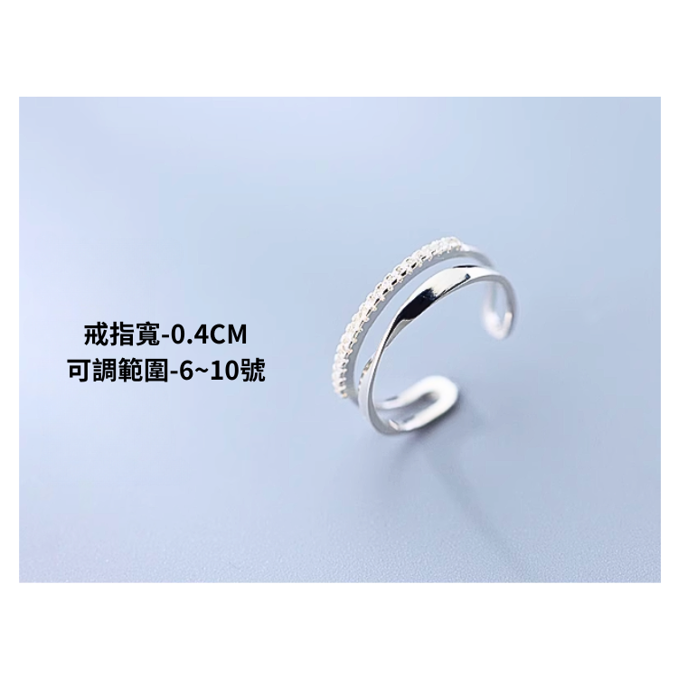 CHISSTORE【清靈排鑽】韓國 水鑽 鑲鑽 麻花 雙層 扭曲 扭轉 開口 抗過敏戒指 女 雙排 S925 純銀耳環 - 新奇飾品chisstore - iOPEN Mall