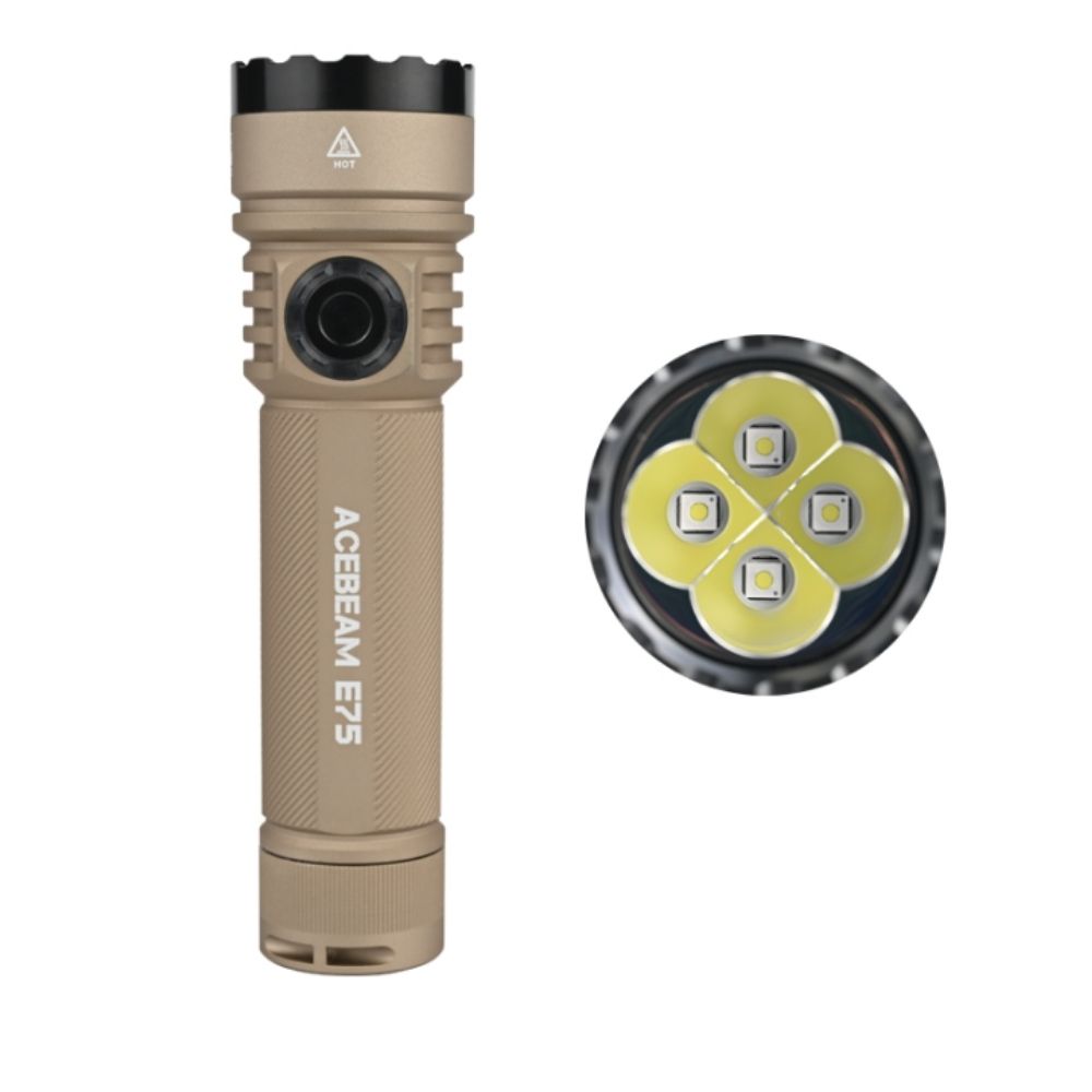 AceBeam E75 XP-LR (遠射版) 4000流明 440米 高亮LED手電筒 USB-C 底部磁吸 - PChome 24h購物