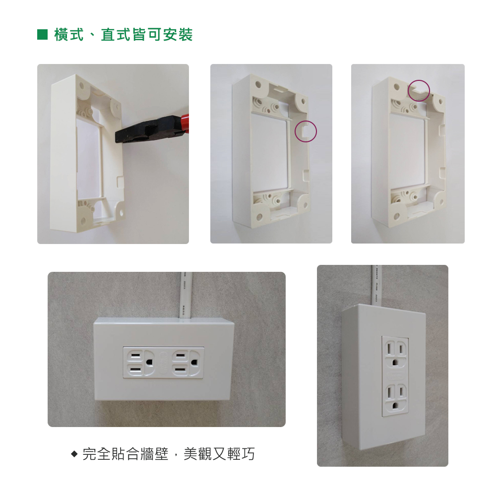 樹榮電工 SUZONE 薄款一連明盒 明BOX 開關盒 插座盒 塑膠盒 接線盒 1P 面板用 一體成型 (含發票) - 三右水電材料行 - iOPEN Mall